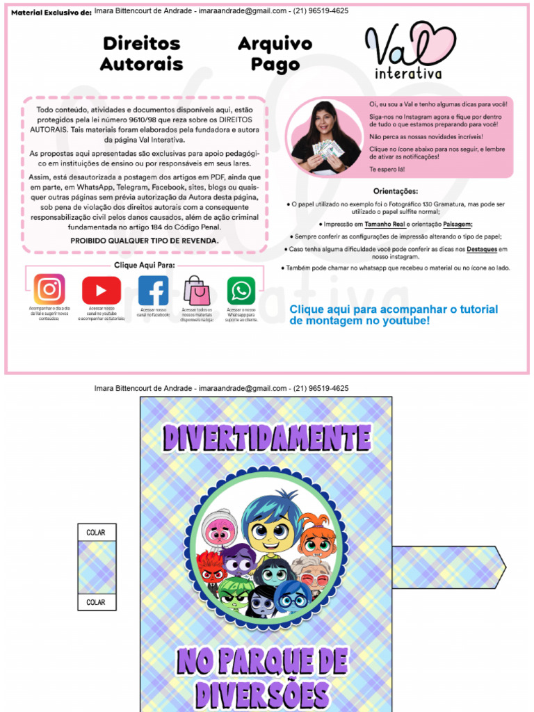 BAIXE AQUI - Livro 3D Divertidamente-1 | PDF