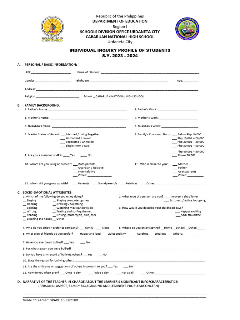 KDK Form | PDF | Interpersonal Relationships | Social Psychology