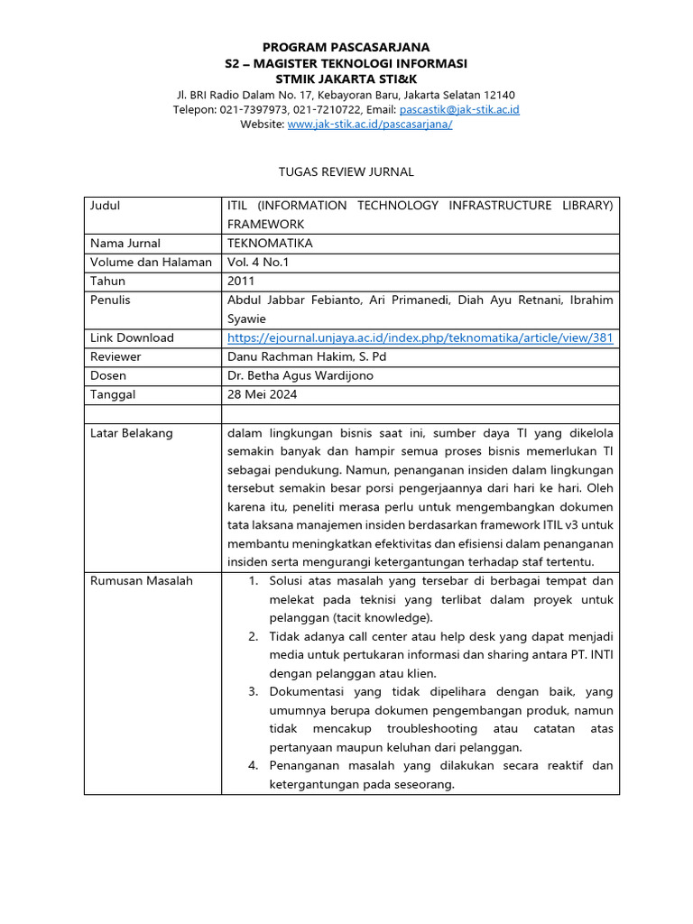 Danu Rachman Hakim - Review Artikel | PDF