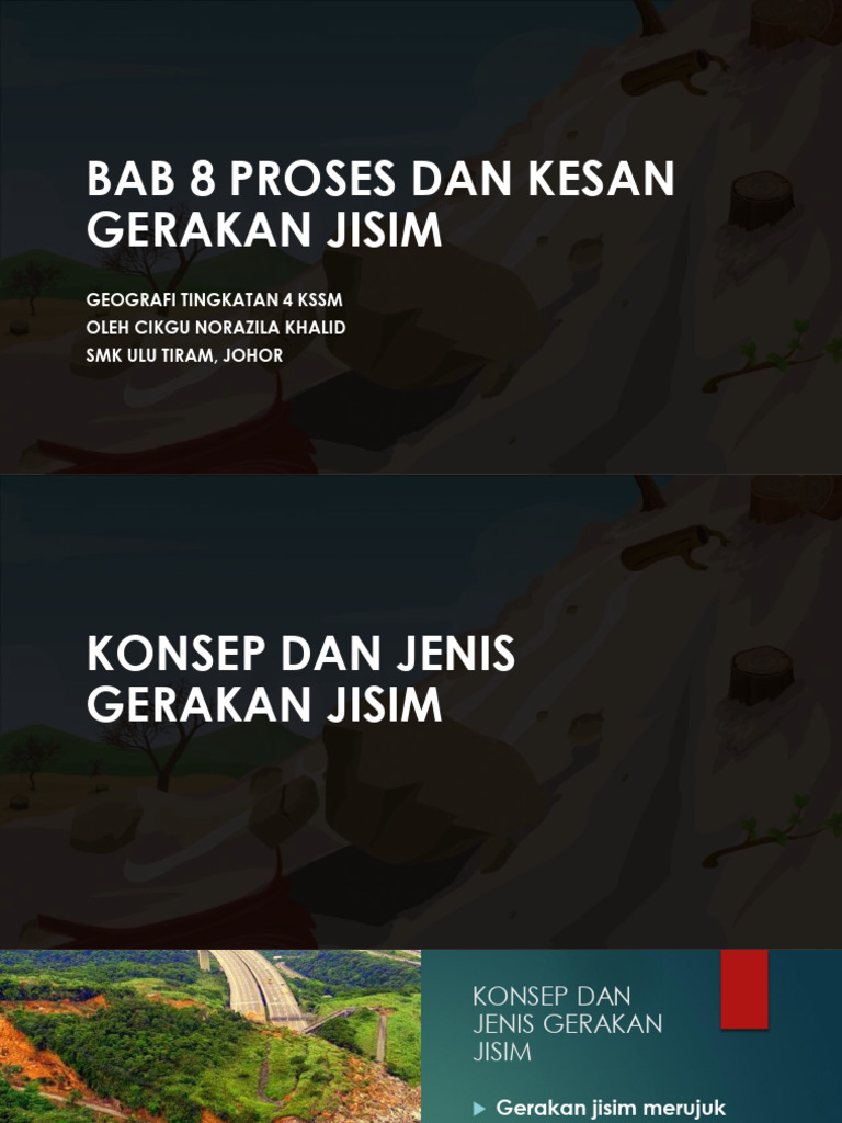 Geo t4 KSSM Bab 8 Proses Dan Kesan Gerakan Jisim Zila Khalid | PDF