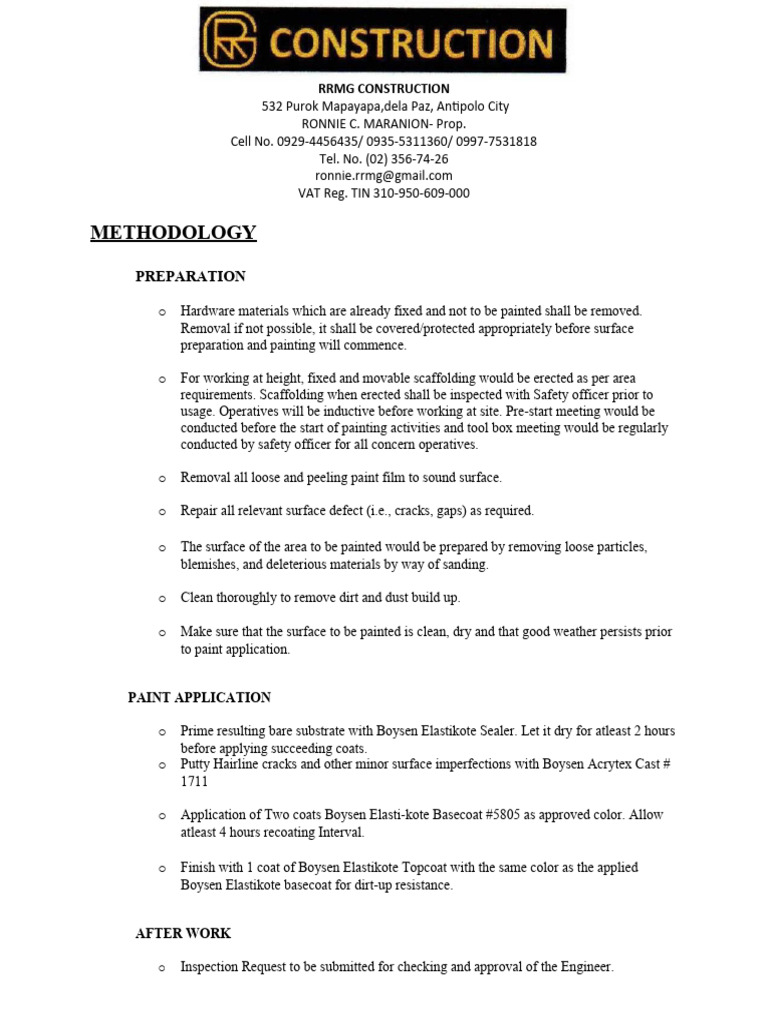 Painting Methodology Guide | PDF | Paint | Industrial Processes