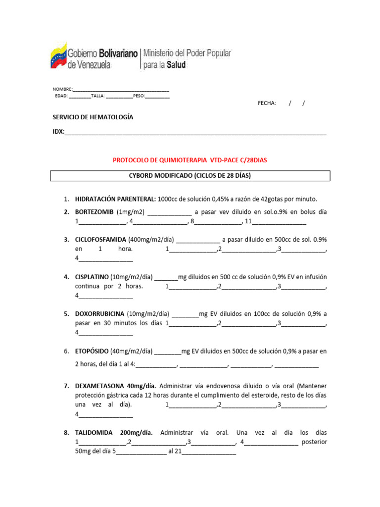 Protocolo VTD Pace - 110947 | PDF | Drogas | Medicina CLINICA