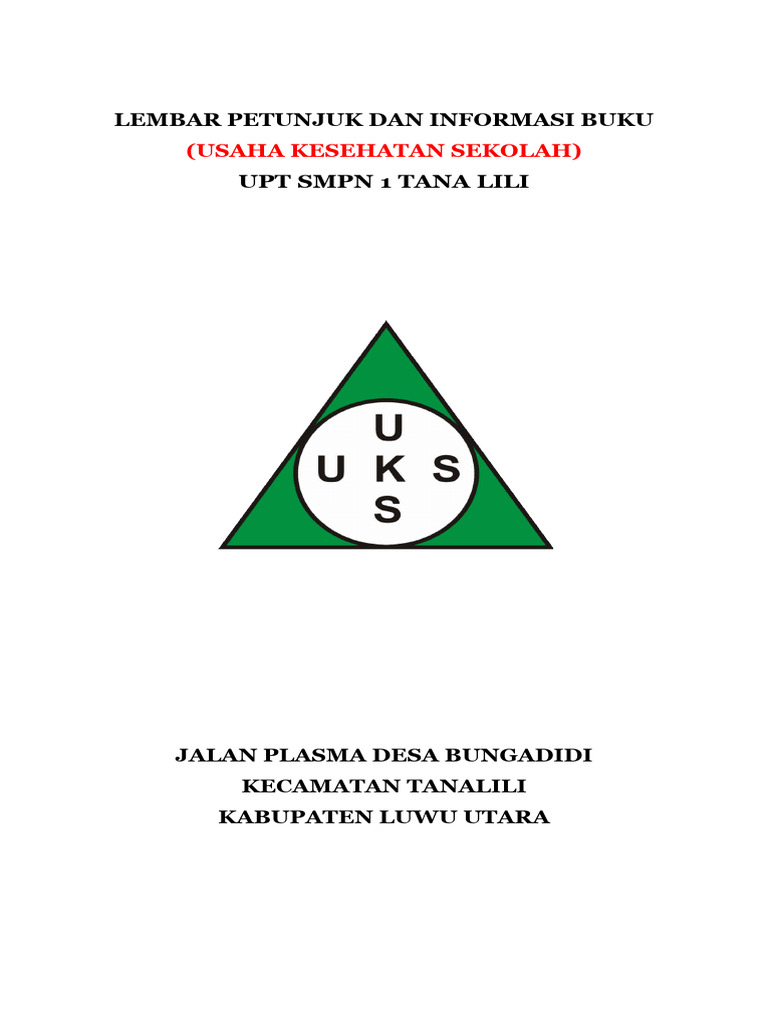 Lembar Petunjuk Dan Informasi Buku Uks | PDF