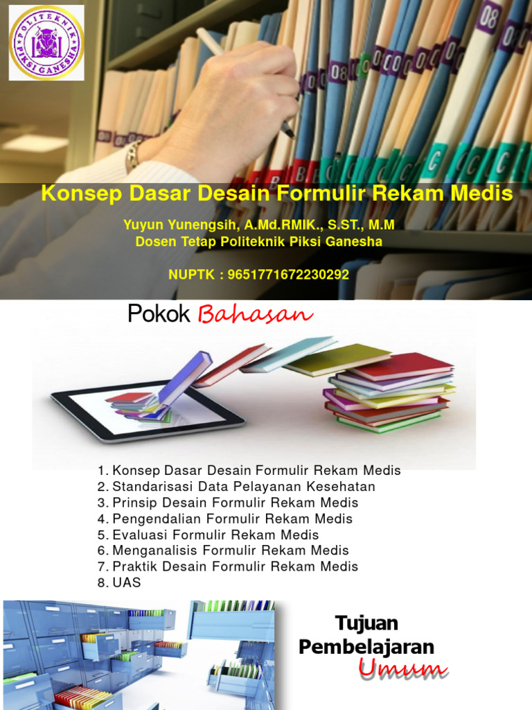 Pertemuan 1 Konsep Dasar Desain Form Rekam Medis | PDF Pertemuan 1 Konsep Dasar Desain Form Rekam Medis | PDF