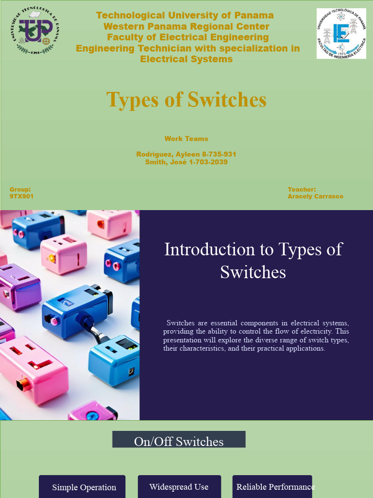 Types of Switches | PDF | Switch | Electrical Engineering