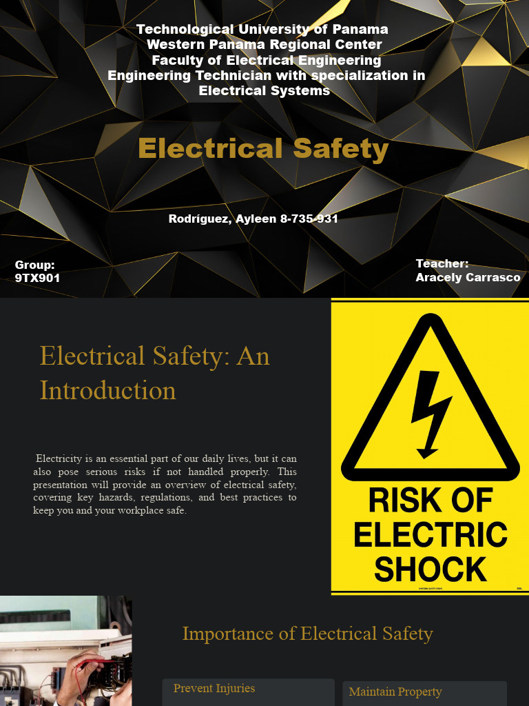 Electrical-Safety Presentation | PDF | Safety | Occupational Safety And ...