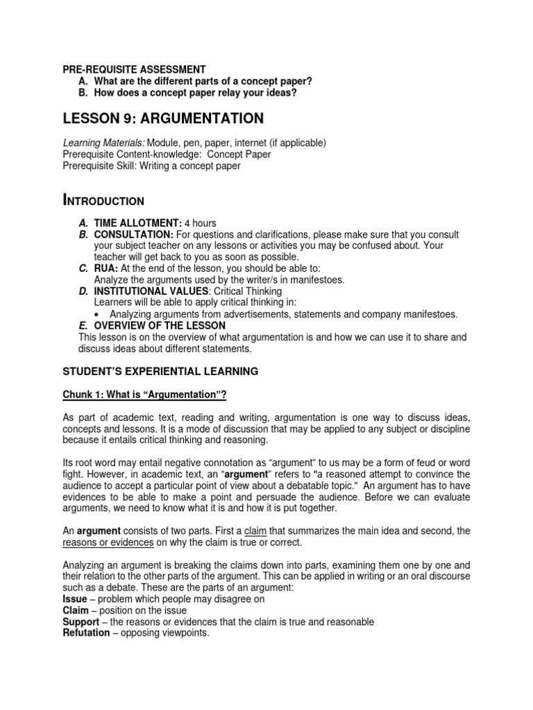 EAPP Week 9 | PDF | Argument | Critical Thinking