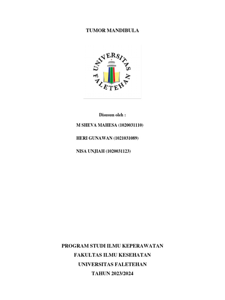 Askep Kel.4 Tumor Mandibula | PDF