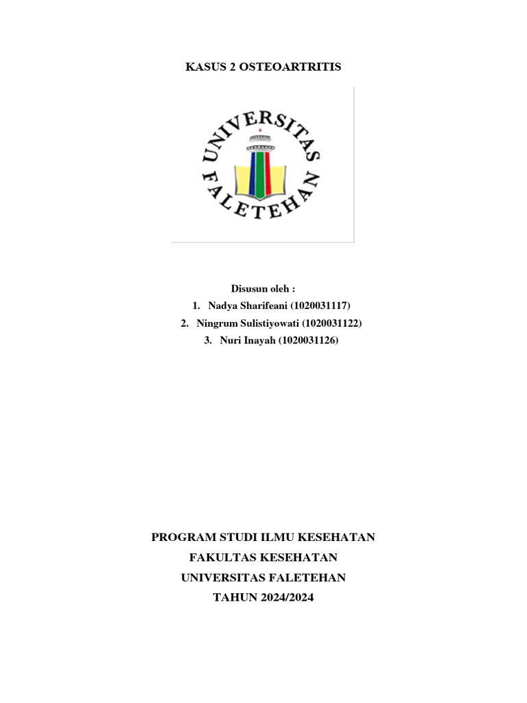 SP KMB 3 (Kasus 2 Osteoartritis) | PDF