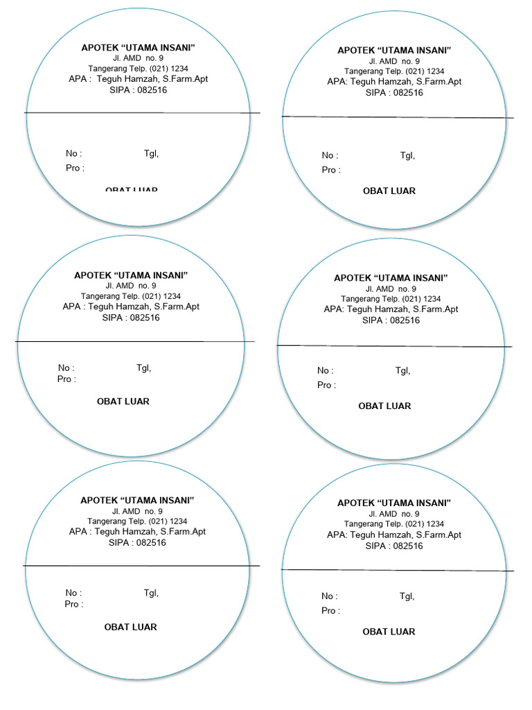 Etiket Bedak Teguh (Biru) - 1 | PDF