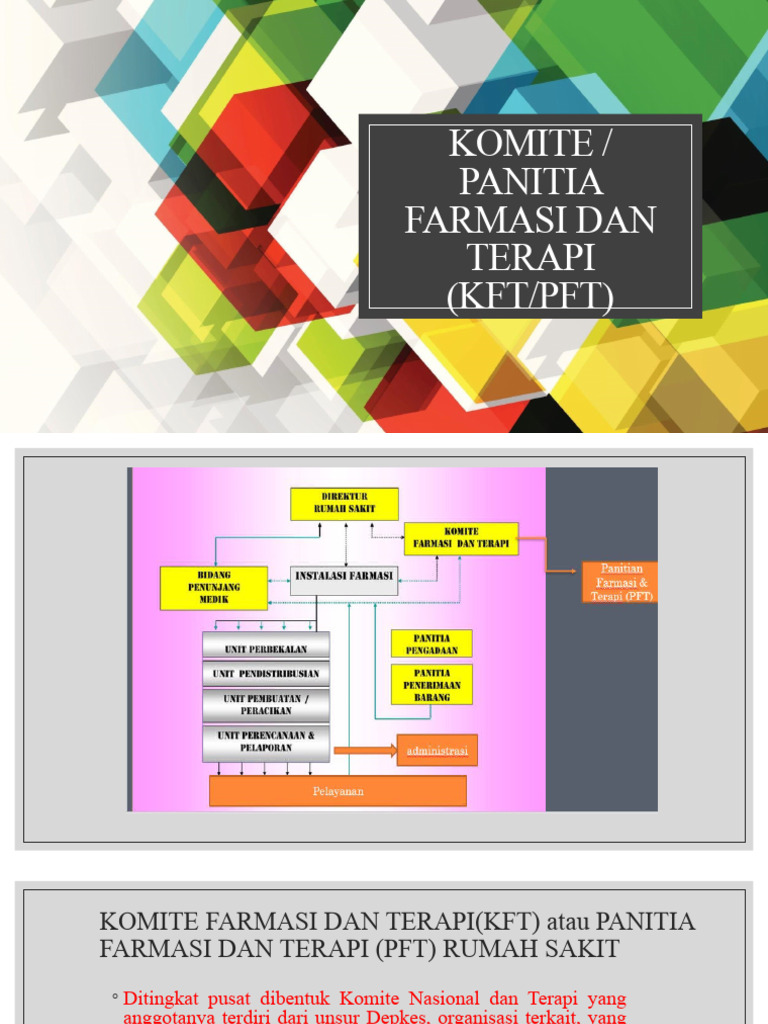 Komite / Panitia Farmasi Dan Terapi (KFT/PFT) | PDF