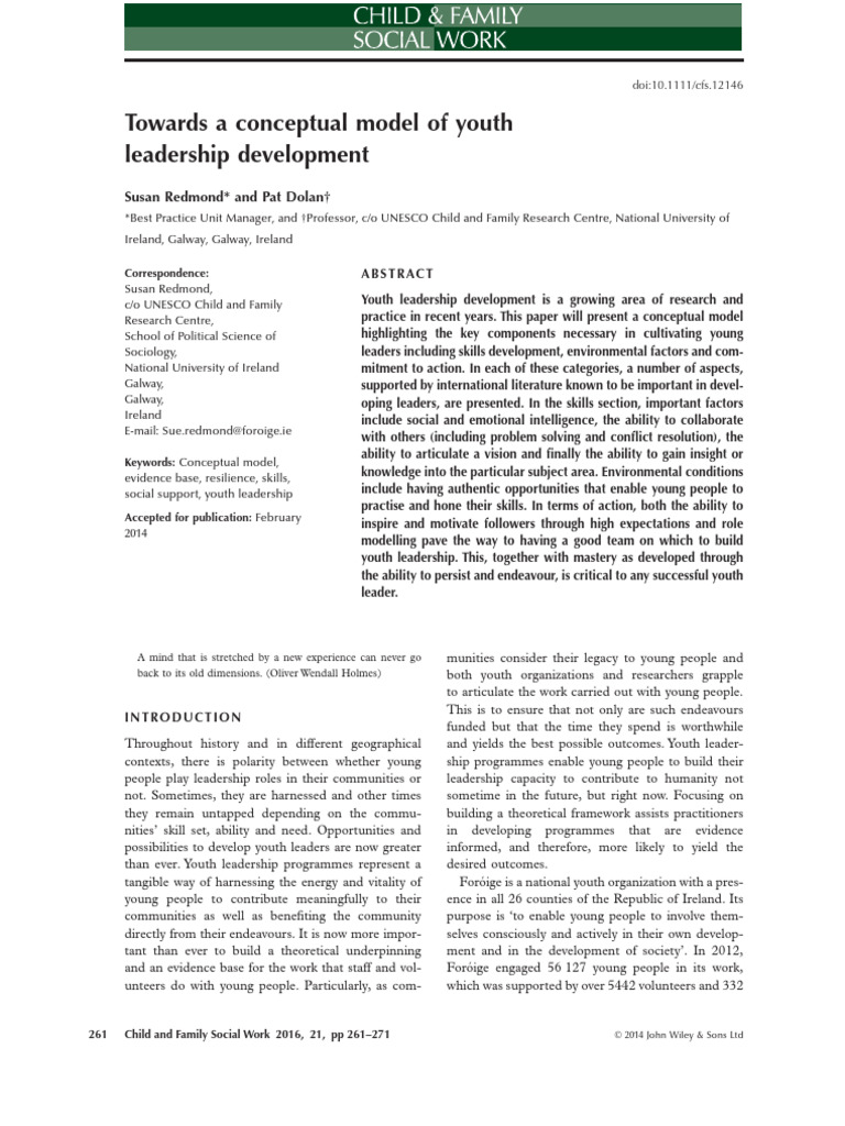 Youth Leadership Development Model | PDF | Leadership | Motivational