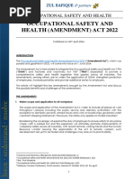 OSHA Amendment 2022 Overview | PDF | Occupational Safety And Health ...