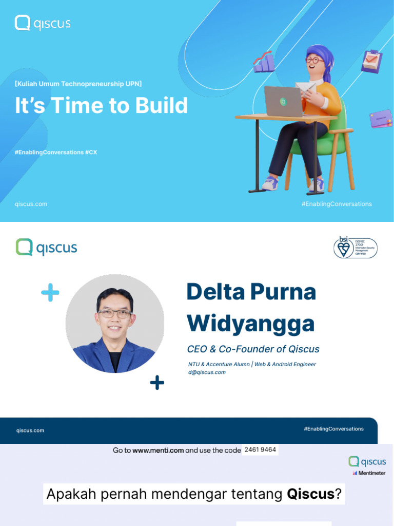 Enabling Conversations - Kuliah Umum Technopreneurship - It Is Time To Build | PDF | Startup ...