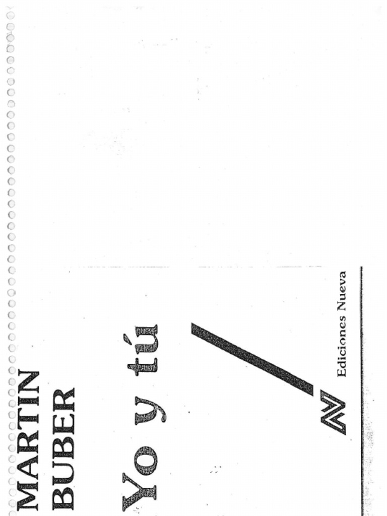 Buber, Martin - Yo y Tu - El Tu Eterno | PDF