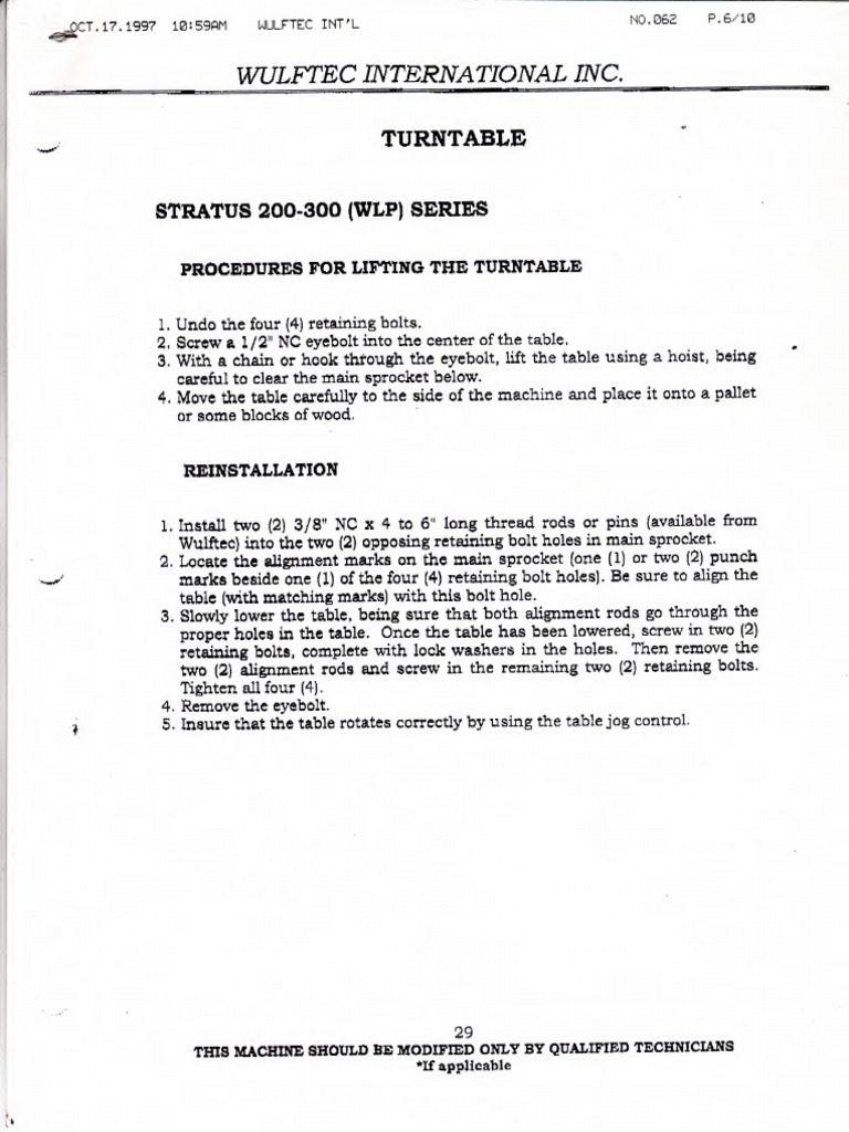 w Lp 200 Manual Excerpt | PDF | Screw | Bearing (Mechanical)