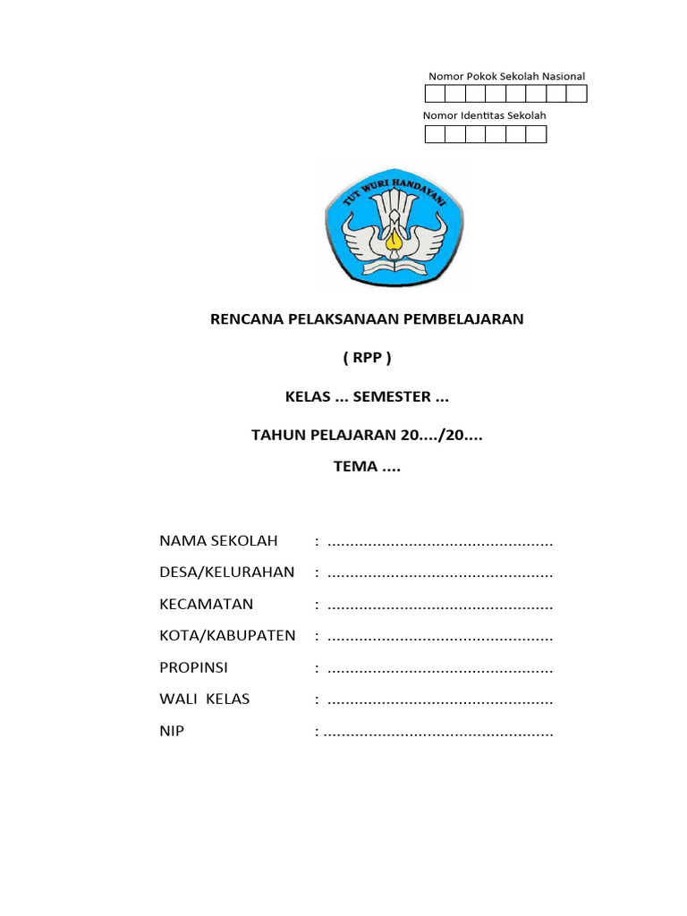 RPP K13 Kelas 1 Tema 4 | PDF