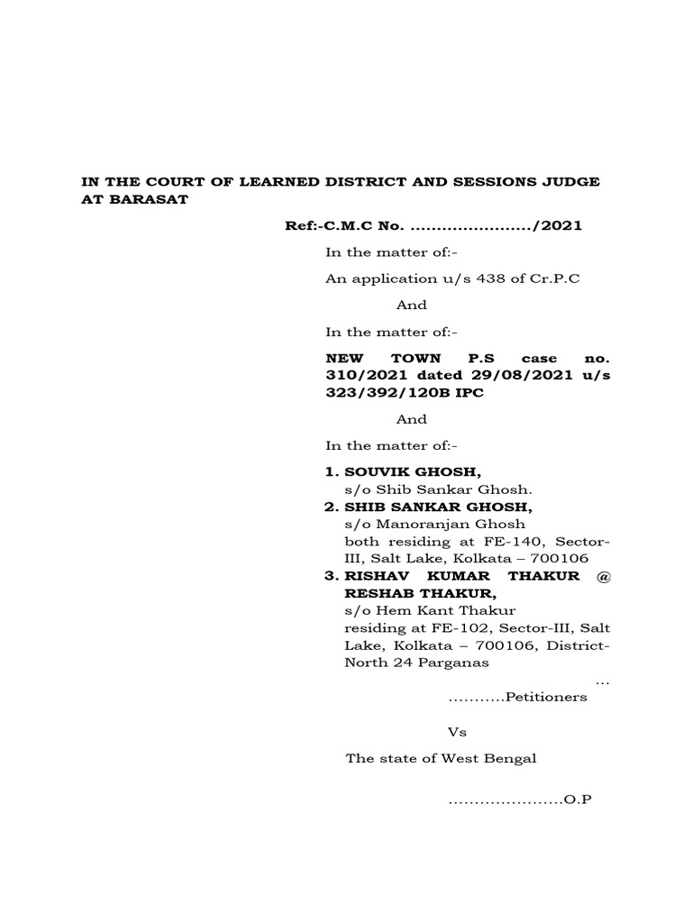 438 of RISHAV KUMAR THAKUR | PDF | Bail | Affidavit