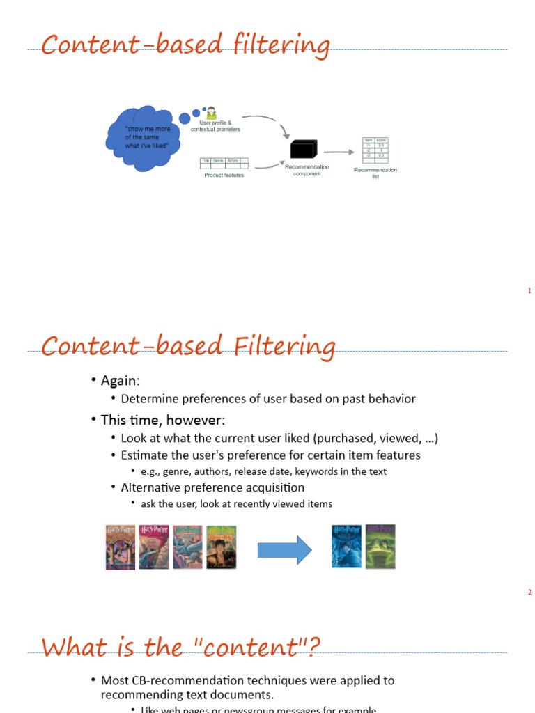 Content Based Filtering Pdf Information Science Applied Mathematics