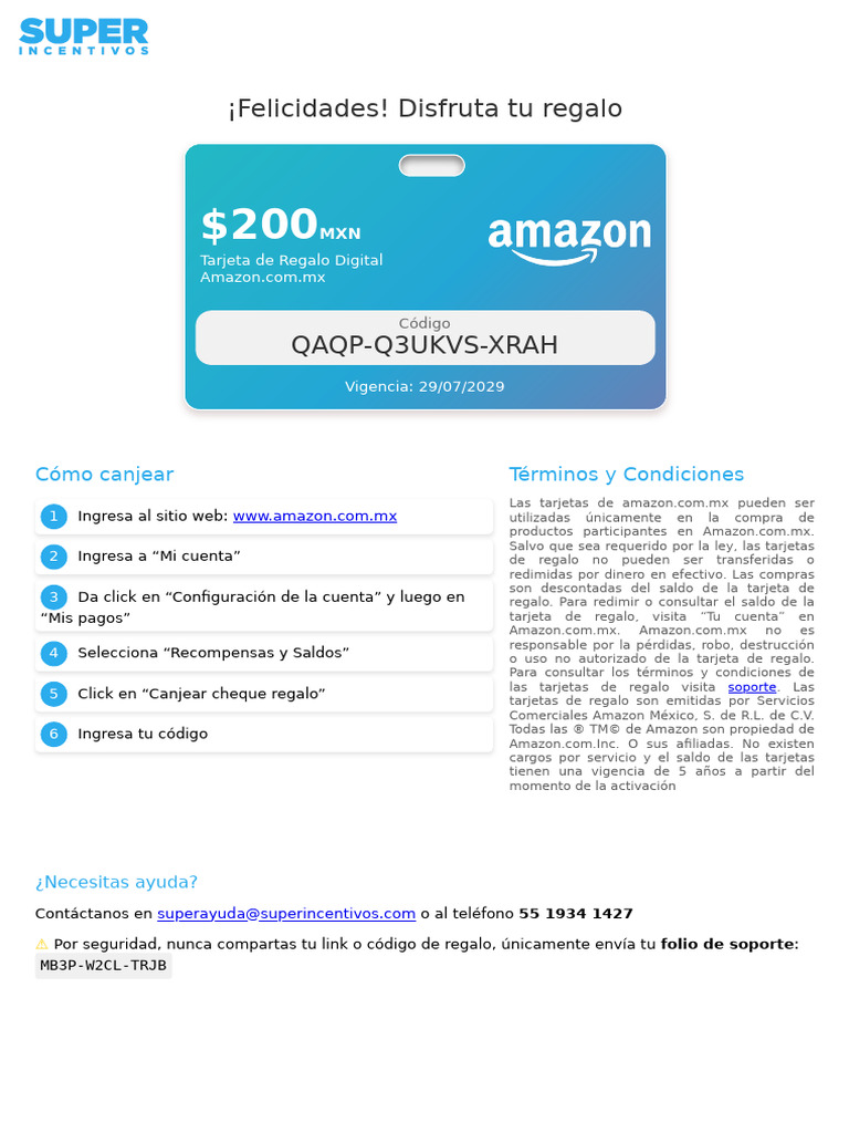 Super Incentivo Amazon RWDMB3PW2CLTRJB | PDF | Industrias de servicio