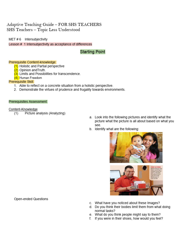 ATG Group 2 - Intersubjectivity | PDF | Mother Teresa | Learning