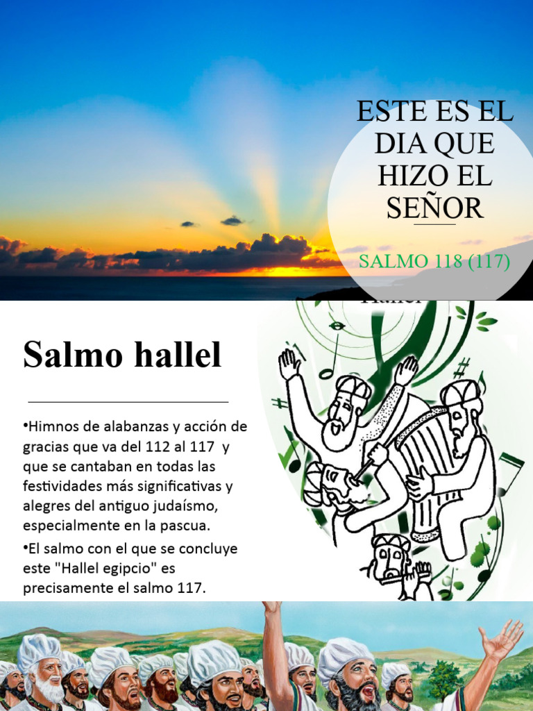 Salmo 118 117 Este Es El Dia Que Hizo El Señor Pdf Salmos Jesús