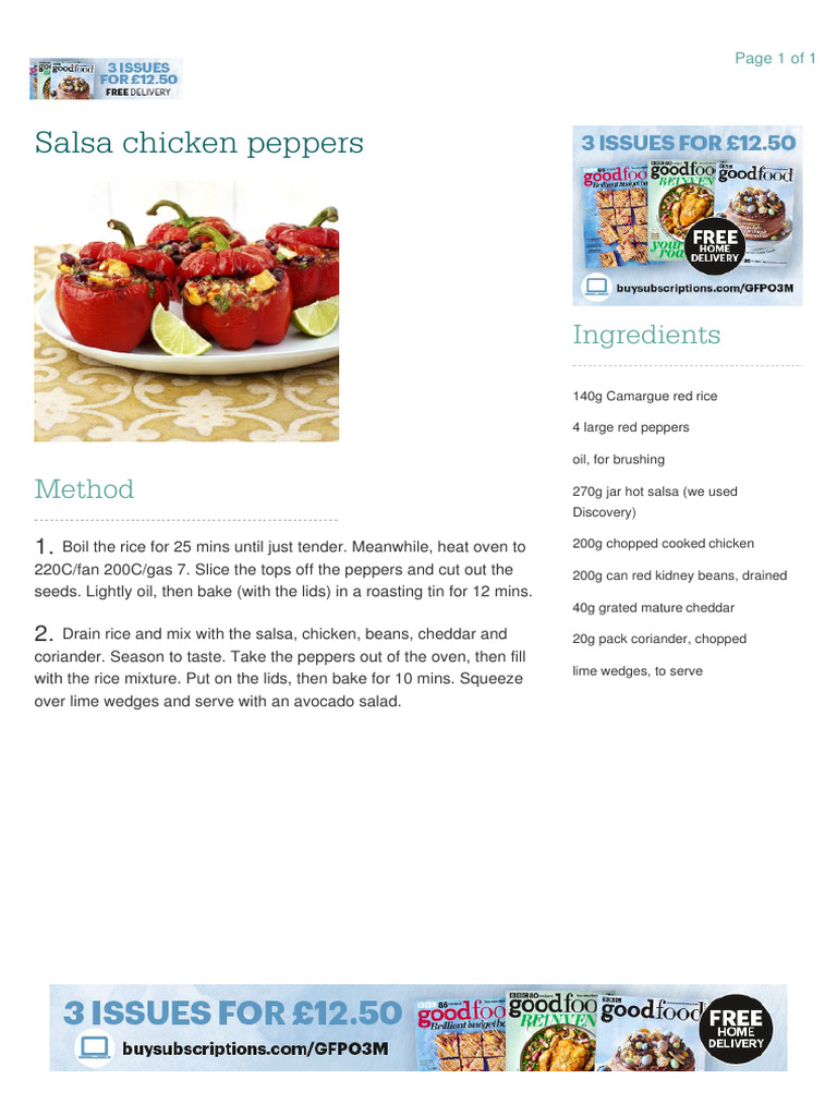 Salsa Stuffed Peppers | PDF