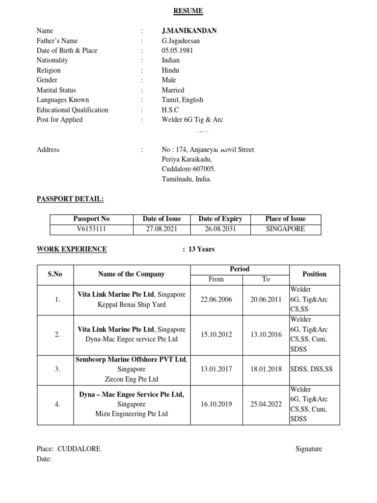 J Manikandan Documents | PDF | Mechanical Engineering | Welding