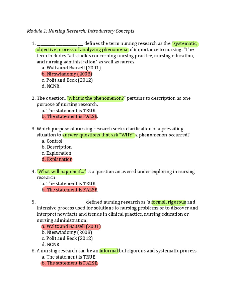 Nursing Research Lecture | PDF | Hypothesis | Dependent And Independent ...