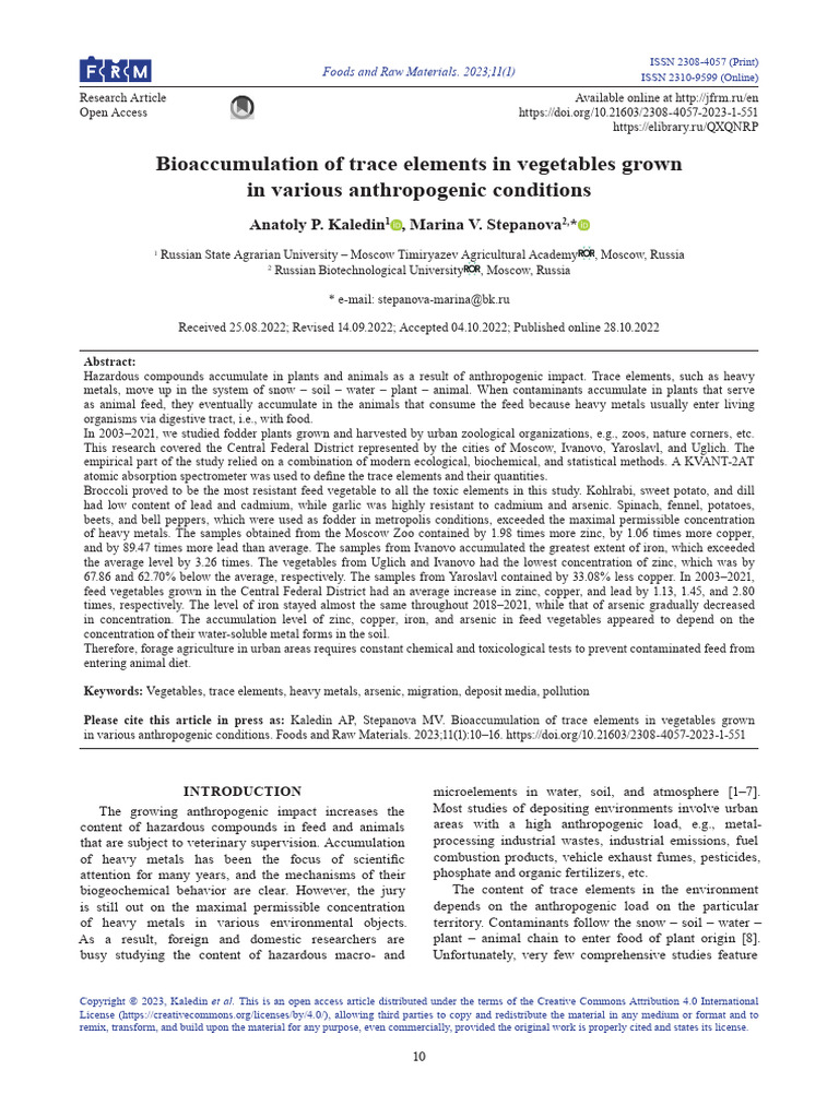 Kaledin | PDF | Human Impact On The Environment | Arsenic