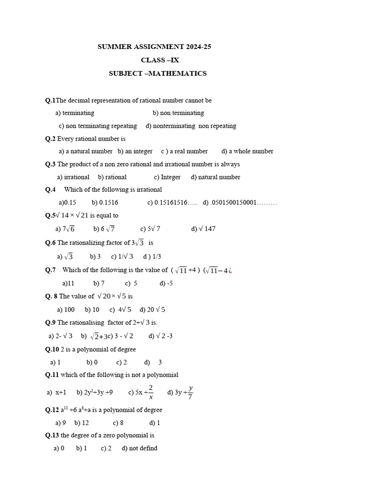 Maths All in One | PDF | Numbers | Rational Number