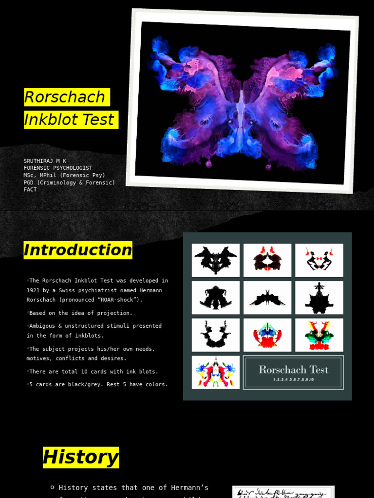 Rorschach Inkblot Test | PDF | Psychology | Behavioural Sciences