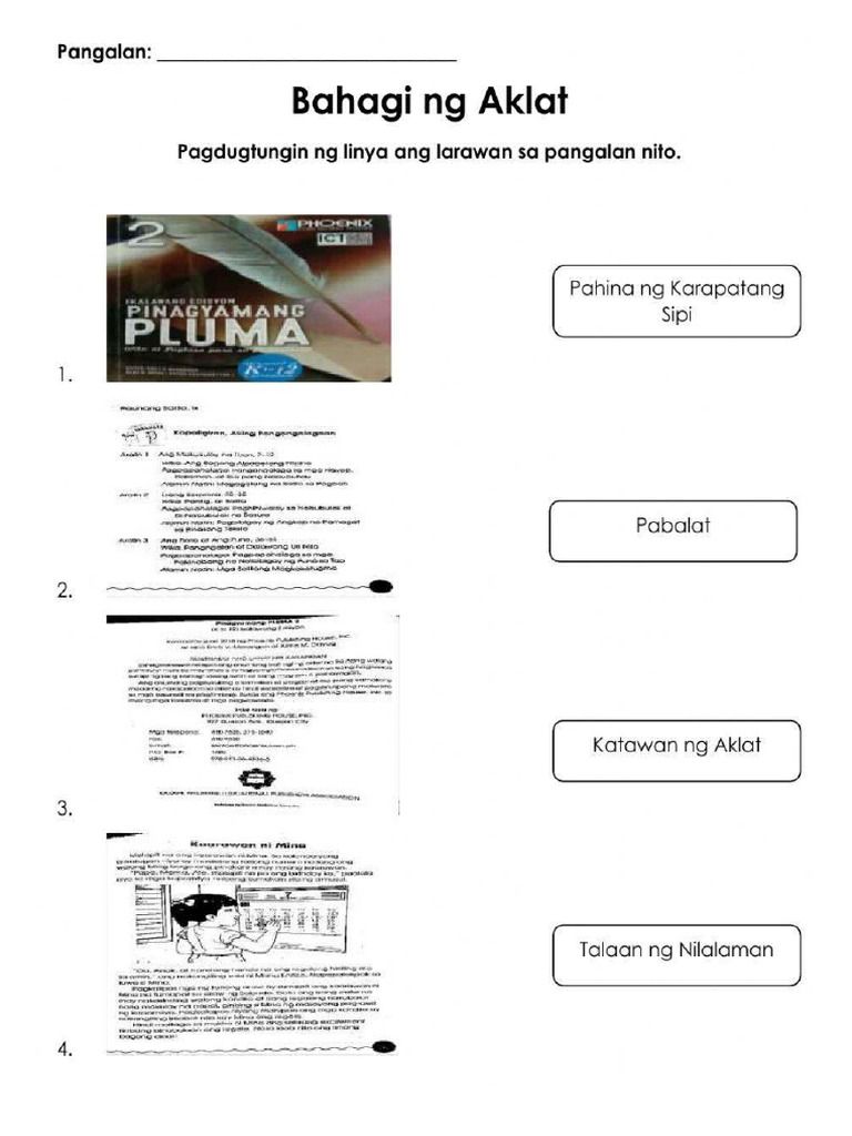 Mga Bahagi NG Libro | PDF