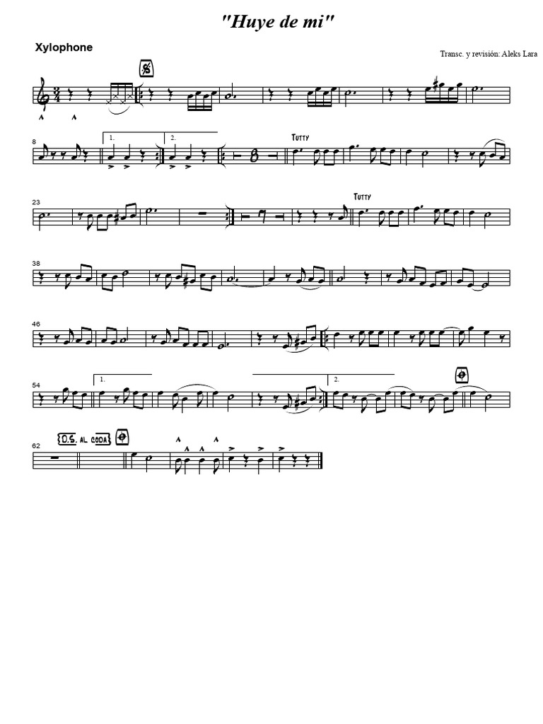 Huye de Mi - Partes | PDF
