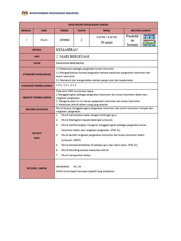 RPH Khamis PJ M8 | PDF