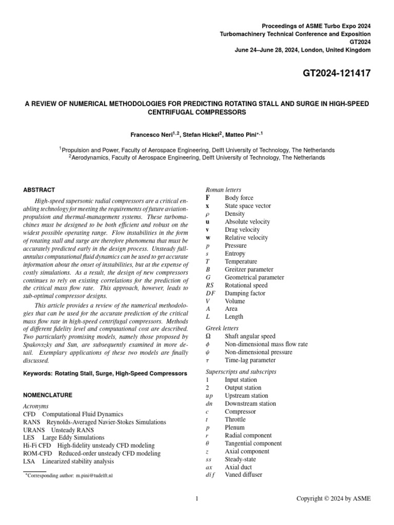 ASME TE2024 StallSurge | PDF | Computational Fluid Dynamics | Fluid ...