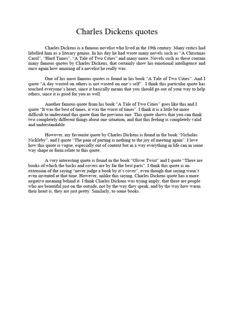 Charles Dickens Quotes | PDF