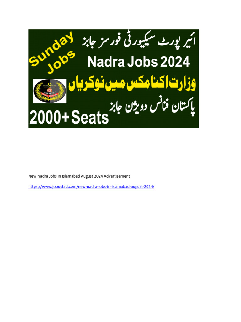 Sunday Jobs Today | PDF