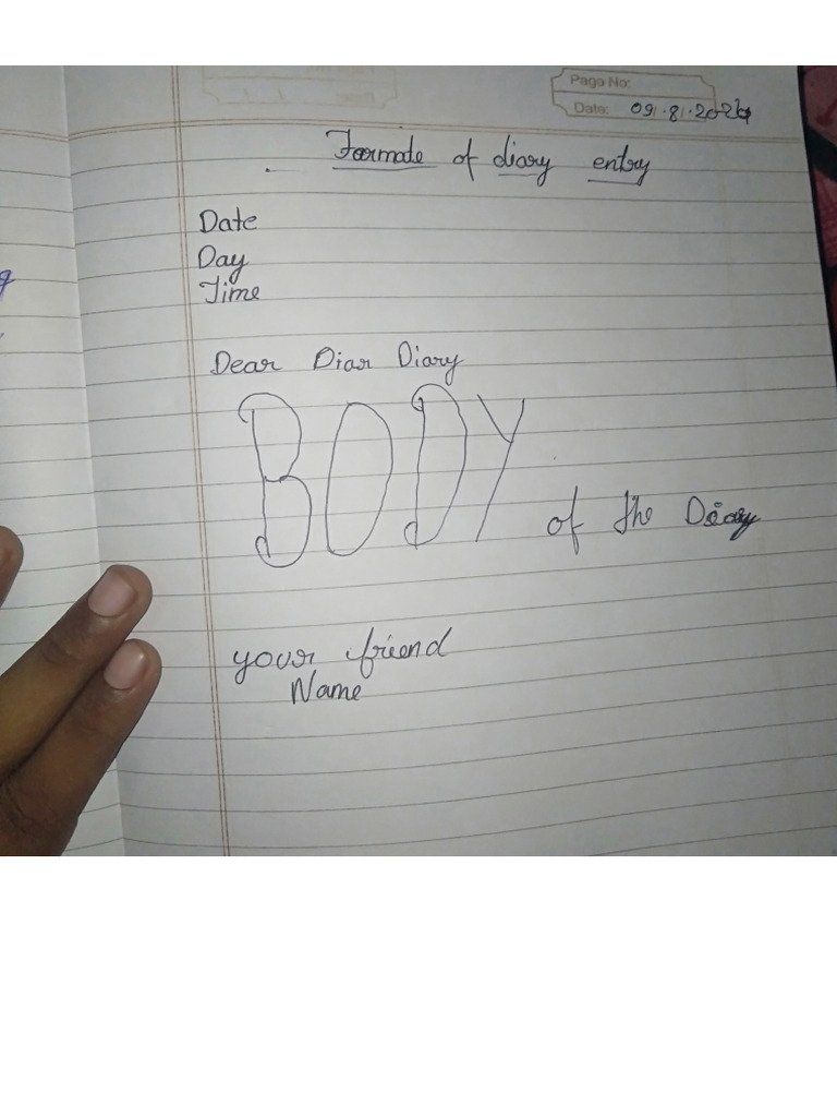 Diary Entry Pdf