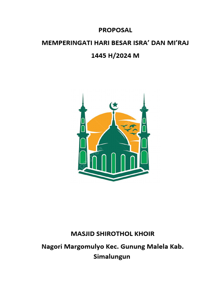 Proposal Isra' Dan Mji'aekcbvas | PDF