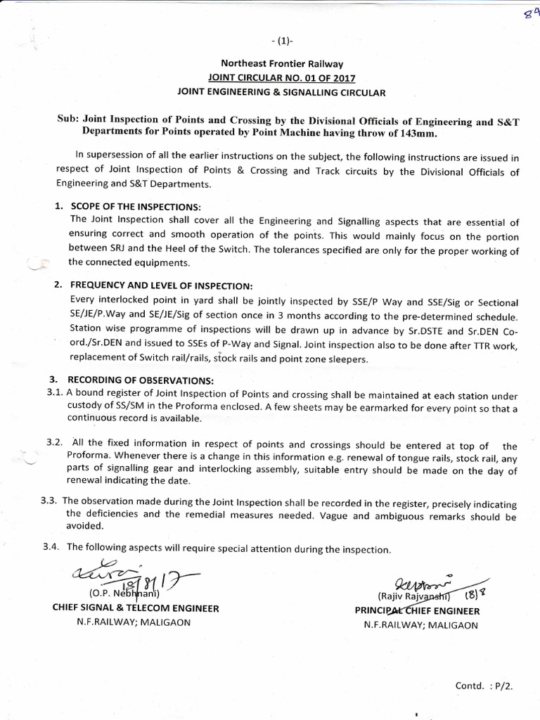 Circular OF Engineering Circular | PDF | Rail Transport | Track Gauge