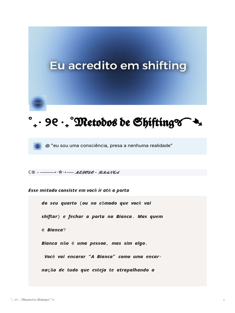 Metodos Shifting | PDF