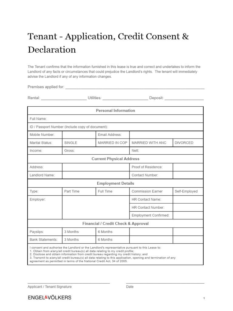 Tenant Application - June2023 - 240506 - 180508 | PDF | Landlord | Lease