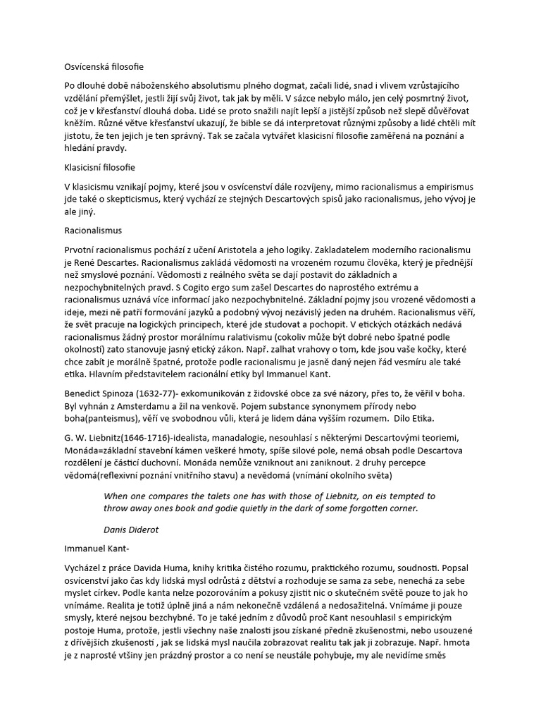 Osvícenská Filosofie | PDF