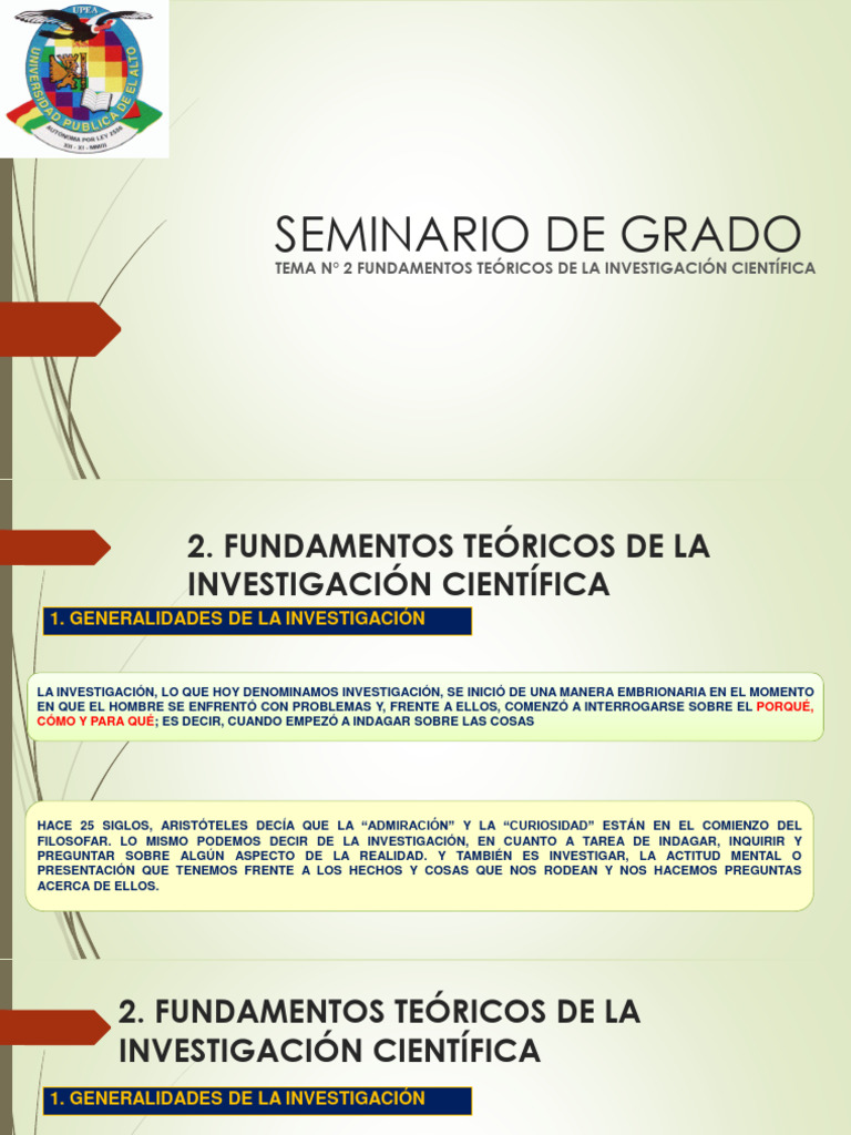 Fundamentos Teóricos de Inv Cient 2023 | PDF | Conocimiento | Science