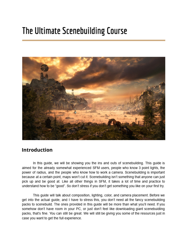 SFM Scenebuilding Techniques Guide | PDF | Reflection (Physics) | Color