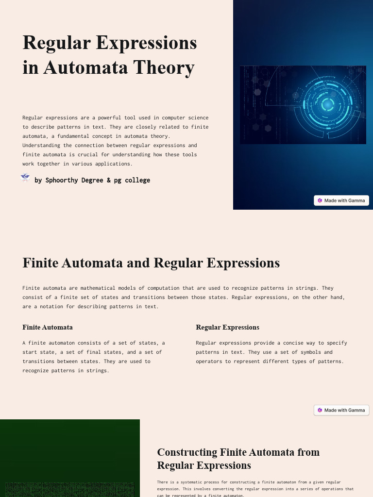 Regular Expressions in Automata Theory | PDF | Automata Theory | Regular Expression