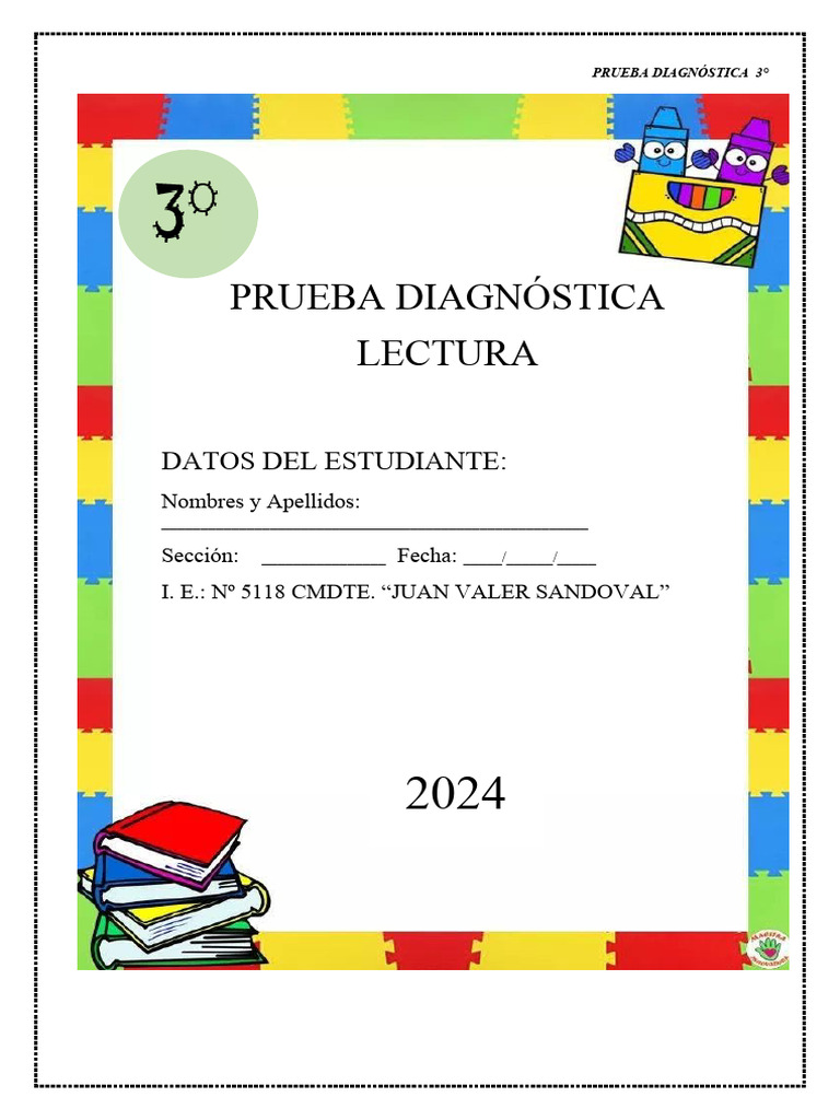 Prueba Diagnóstica de Comprensión Lectora 3° | PDF | el Monte Everest ...