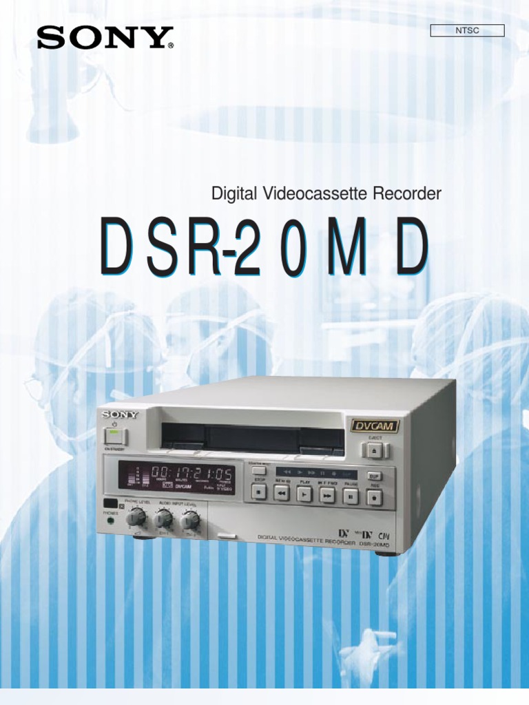Sony Digital Videocassette Recorder Dsr-20md | PDF | Videotape | Compact Cassette