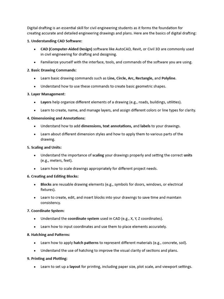 Essential Digital Drafting for Civil Engineers | PDF | Computer Aided ...